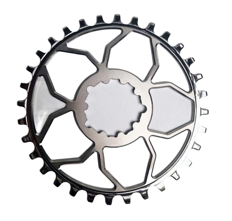 5Dev Ultra Light Titanium Chainring, Raw, 3 Bolt, 3mm Offset Direct ...