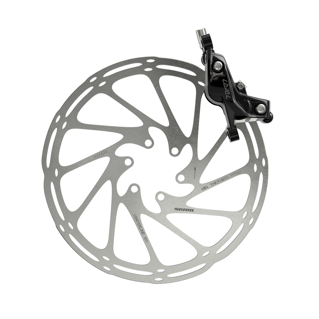 SRAM Level Silver Stealth Disc Brake Caliper Assembly - Front/Rear ...