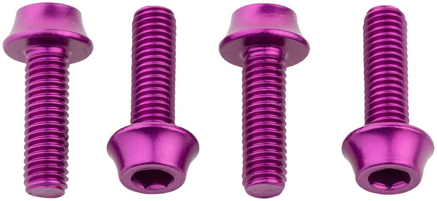 Wolf Tooth Water Bottle Cage Bolts - Set/4, Aluminum, Purple Water ...