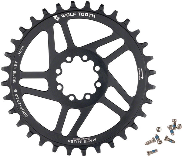Wolf Tooth Direct Mount Chainring - 32t, SRAM Direct Mount, Drop-Stop ...