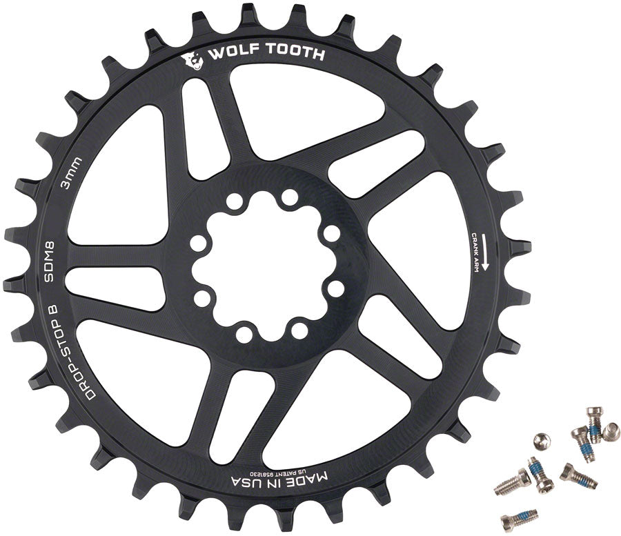 Wolf Tooth Direct Mount Chainring - 30t, SRAM Direct Mount, Drop-Stop ...