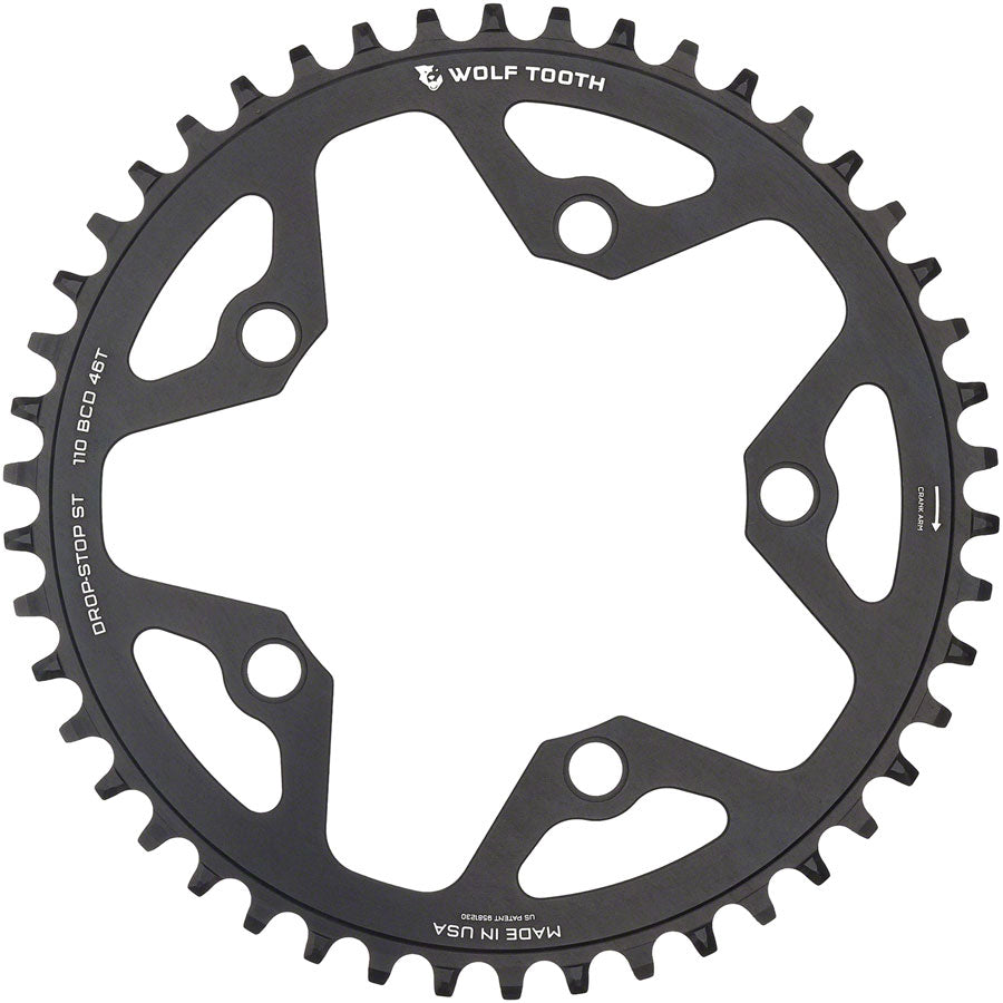 Wolf Tooth 110 BCD Gravel, CX and Road Chainring - 46t, 110 BCD ...