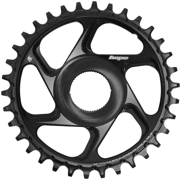 Hope Spiderless Chainring - 34T, R22, Ebike, Shimano, Black eBike ...