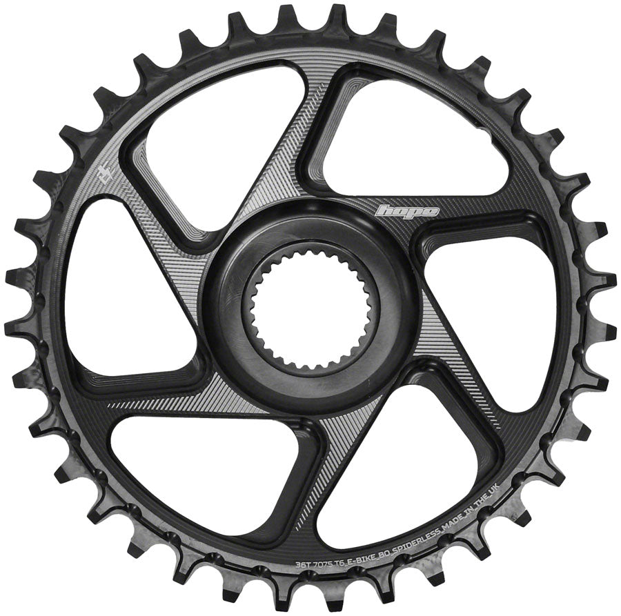 Hope Spiderless Chainring - 36T, R22, Ebike, Bosch, Black eBike ...