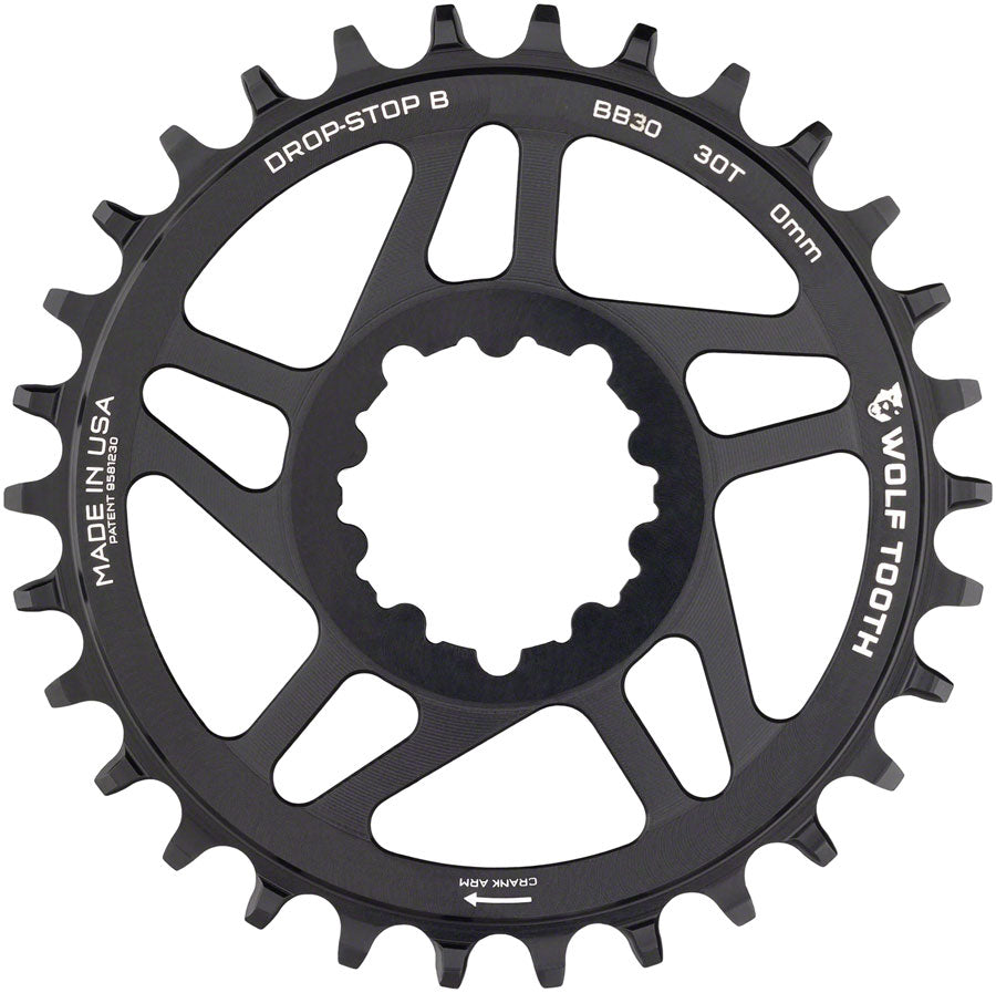 Wolf Tooth Direct Mount Chainring - 30t, SRAM Direct Mount, Drop-Stop ...