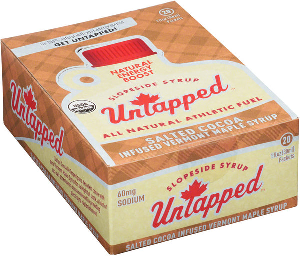 UnTapped Maple Syrup Energy Gel - Salted Cocoa, Box of 20 Sport Fuel ...