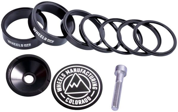 Wheels Manufacturing Pro StackRight Headset Spacer Kit - Black Headset ...