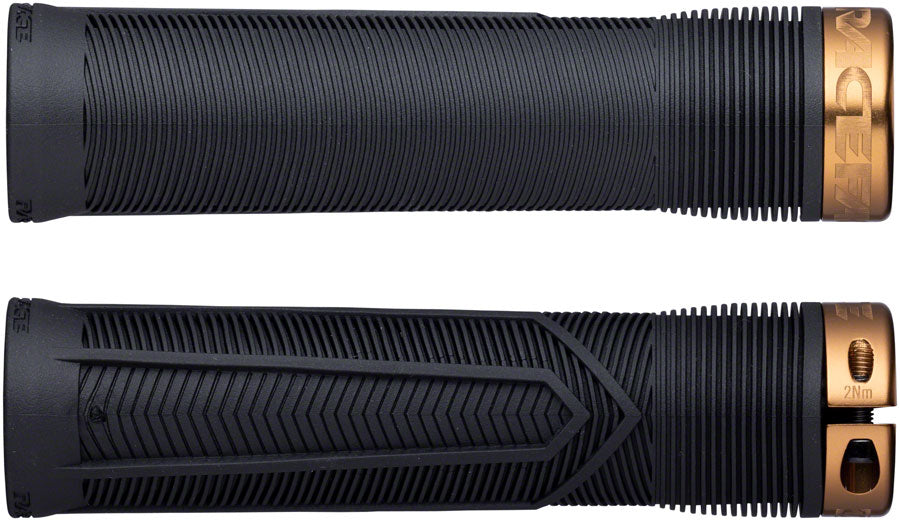 RaceFace Chester Grips - Lock-On, Black/Kashmoney, 34mm Grip ...