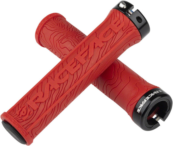 RaceFace Half Nelson Grips - Red, Lock-On Grip 821973195070 Color Red ...