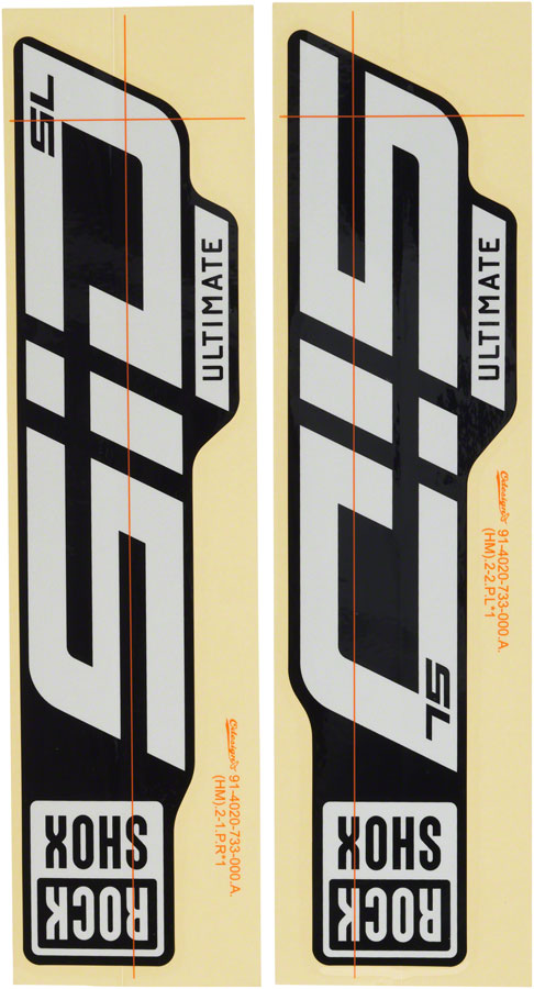 RockShox Fork Decal Kit - SID SL Ultimate, 27.5"/29" Sticker/Decal ...
