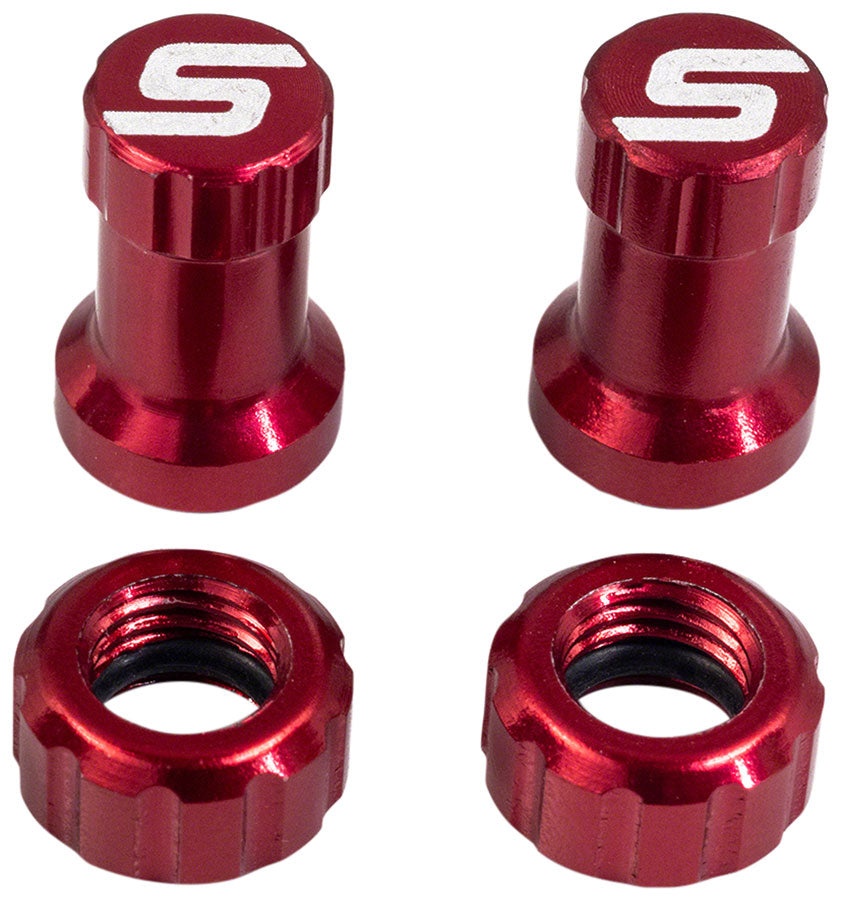 Stan's Tubeless Valve Stem Cap Color Kit - Red, Pair Tubeless Valves ...