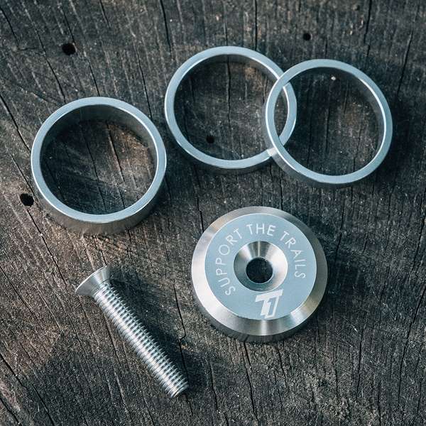 Trail One Components Top Cap & Spacer Kit - Silver (Raw) Headset Top ...