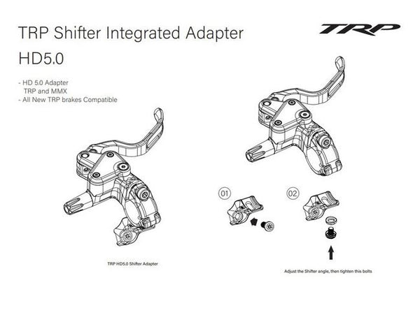 TRP Shifter Adapter Kit (HD 5.0) - MMX-Right Hydraulic Brake Lever ...