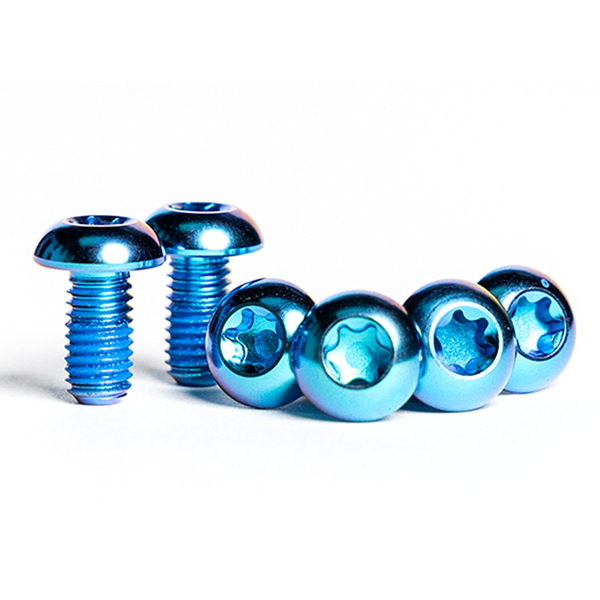 Trail One Components Titanium Rotor Bolts Upgrade Kit - Turquoise (12 ...