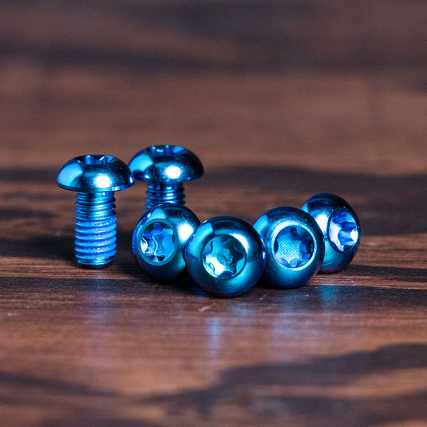 Trail One Components Titanium Rotor Bolts Upgrade Kit - Turquoise (12 ...
